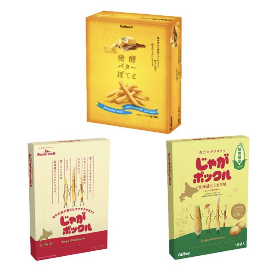 【35購購購】 日本原裝進口 禮盒 北海道卡樂比 Calbee Potato Farm 秋冬特別組合-超夯薯條三種口味一次滿足 《預購中 ...